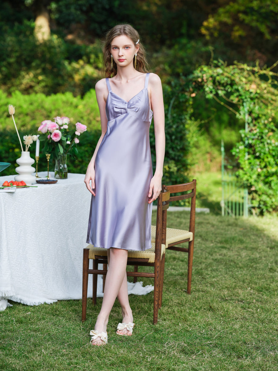 Silk Dress with Wide Shoulder Straps Silk Dress and Nightgown Lingerie ...